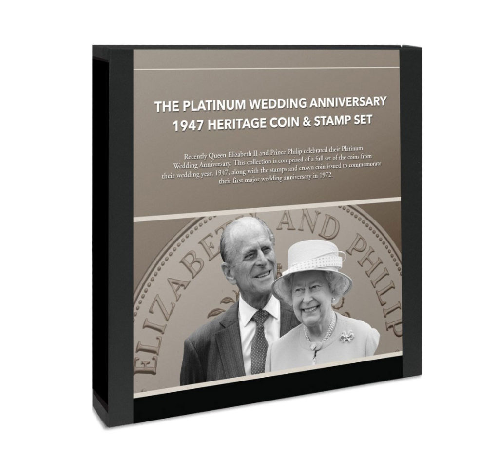 The Platinum Wedding Anniversary 1947 Heritage British Set of Coins