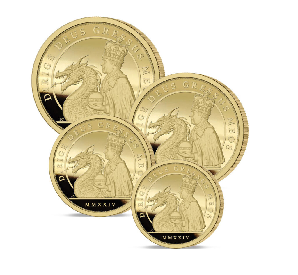 The King Charles III and the Dragon Gold Sovereign Range